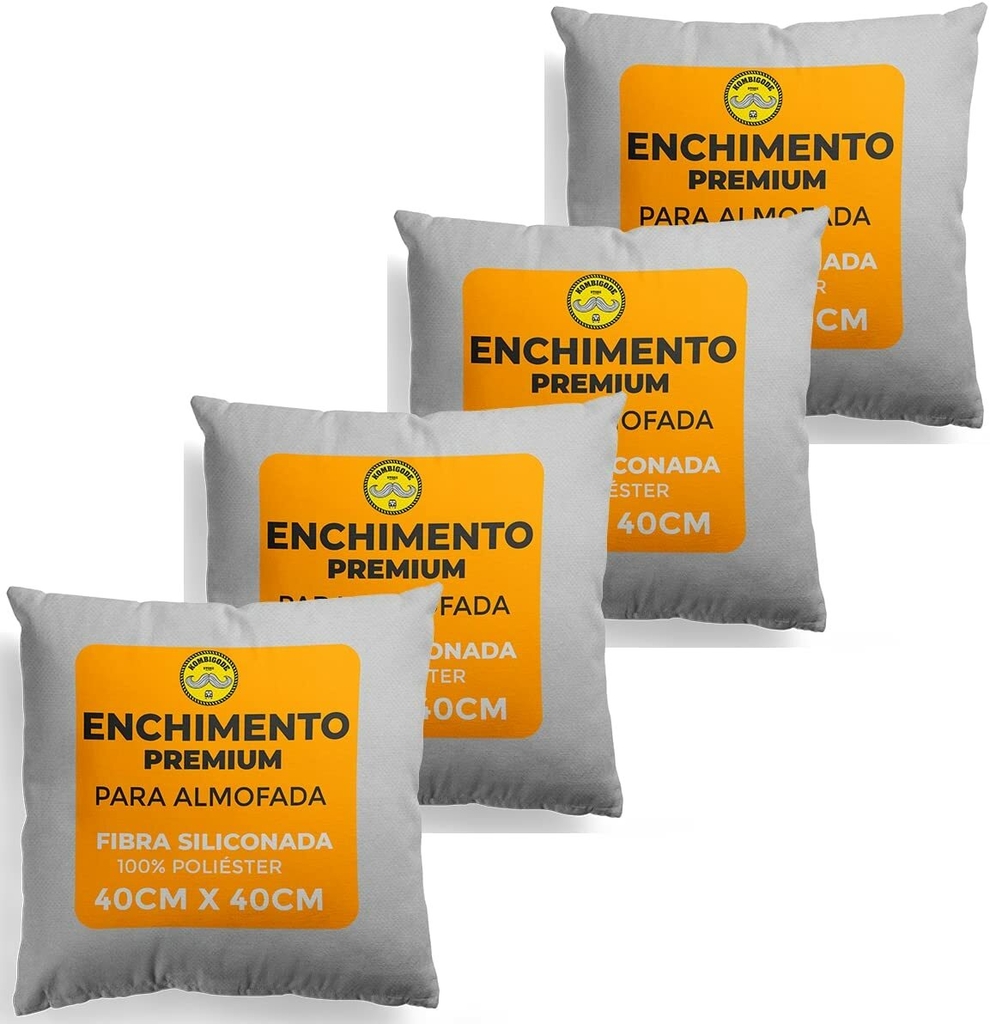 Kit 4 Enchimentos Para Almofadas 40x40