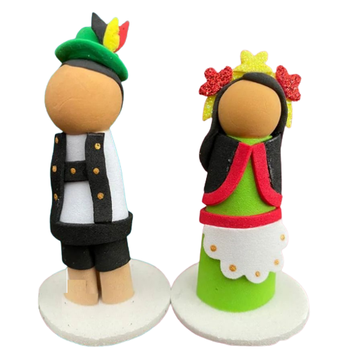 Bonecos Casal Etnias 3D - Bonecos para Constelação Familiar na água