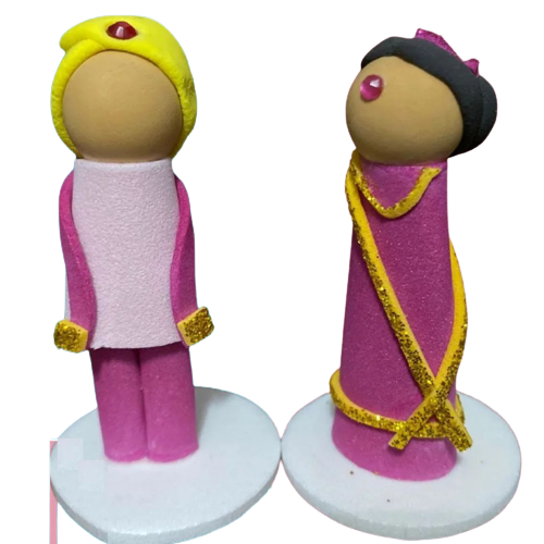 Bonecos Casal Etnias 3D - Bonecos para Constelação Familiar na água