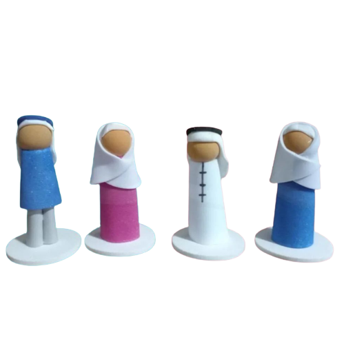Bonecos Casal Etnias 3D - Bonecos para Constelação Familiar na água