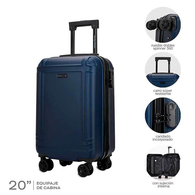 Valija de Cabina Carry On Travel Tech Amarilla - VALIJAS ARGENTINA
