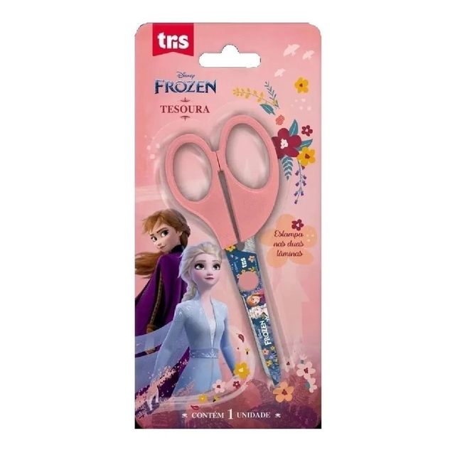 Tesoura Escolar Frozen Lâmina Decorada - Tris