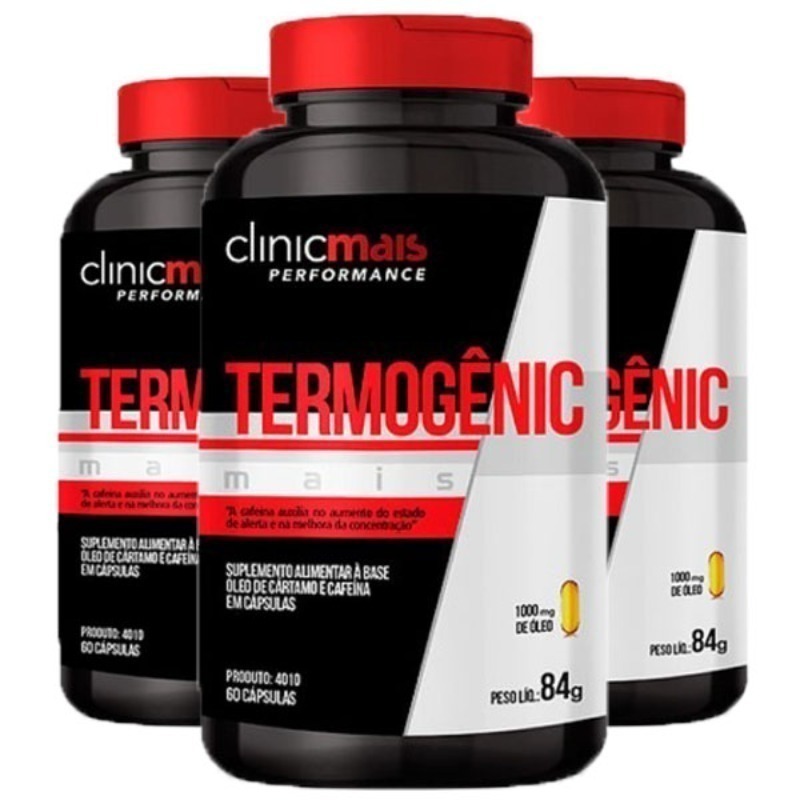 Kit com 3 - Termogênic Mais - 60 caps - Clinic Mais