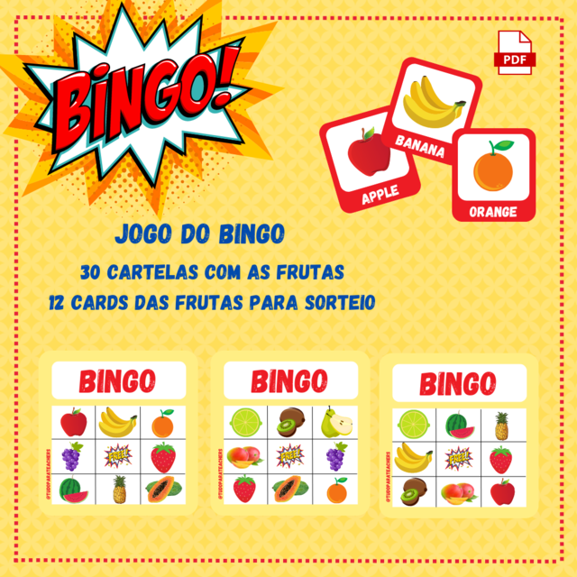 Bingo - Fruits - Comprar em Tudo para teachers