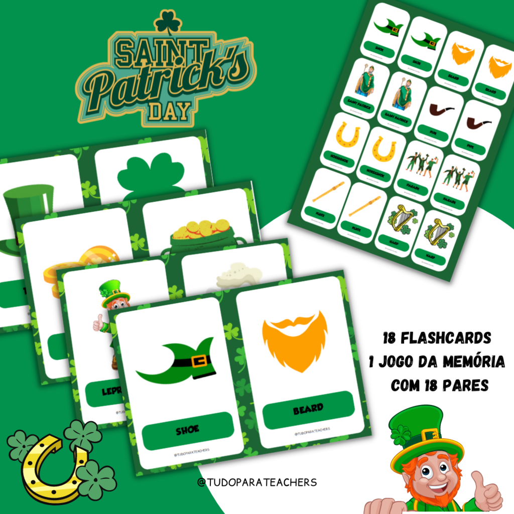Kit Saint Patrick's Day - Flashcards and Game