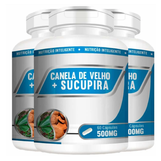 Canela de Velho + Sucupira - 60 Cápsulas - Kit com 3 unidades