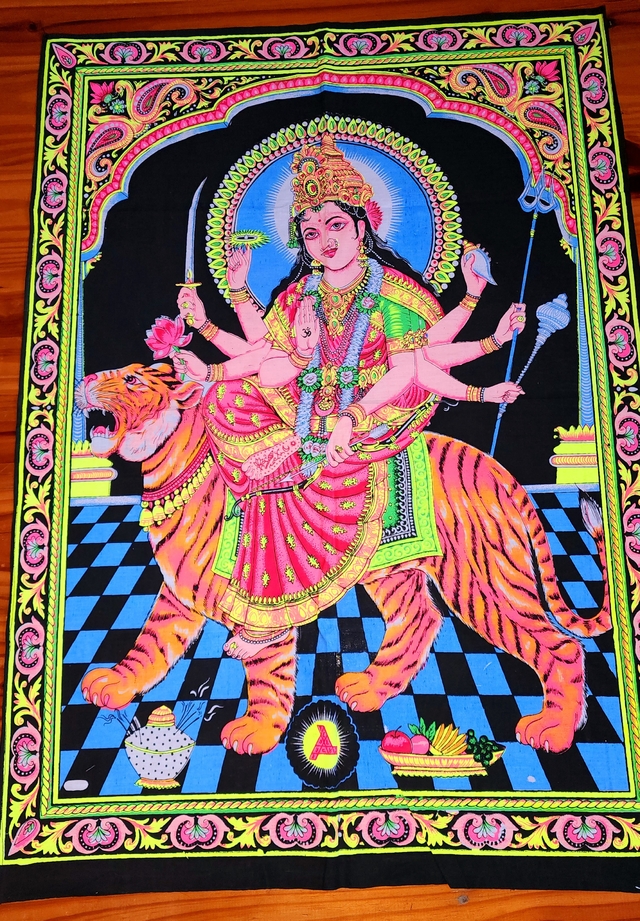 Tapiz DURGA diosa hindú - Antesha Estilo Hindu