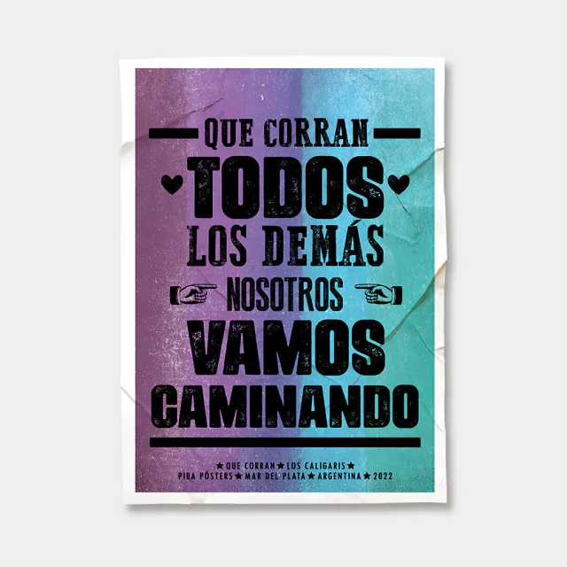 Póster - Afiche / Que corran todos los demás > Los Caligaris