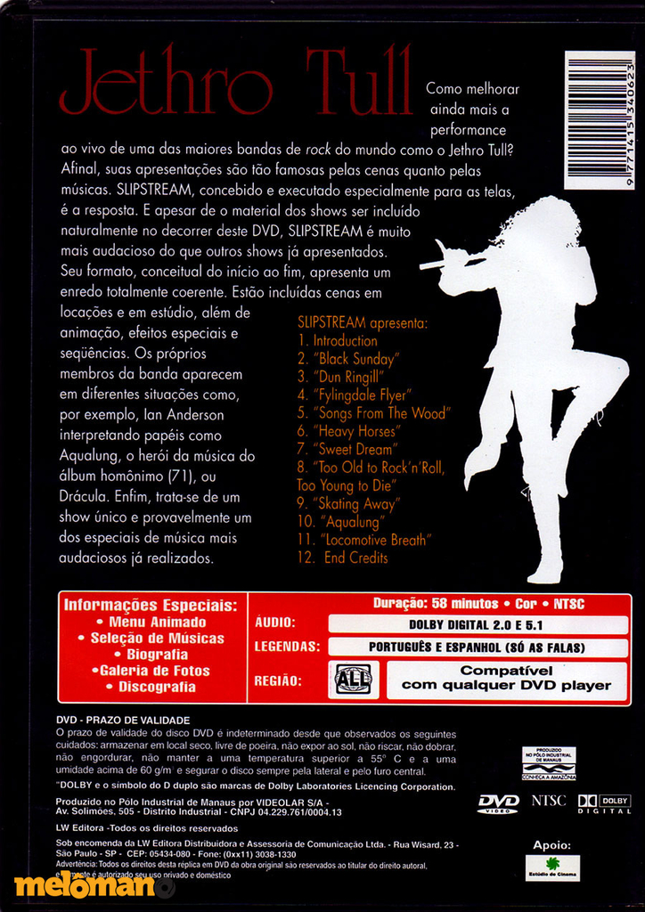 DVD JETHRO TULL - Slipstream