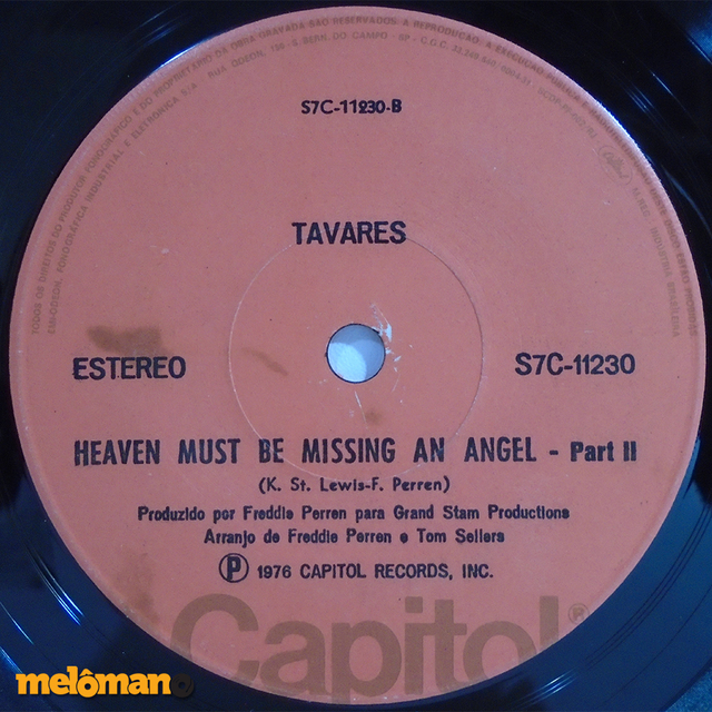 Vinil Tavares - Heaven Must Be Missing An Angel (1976)