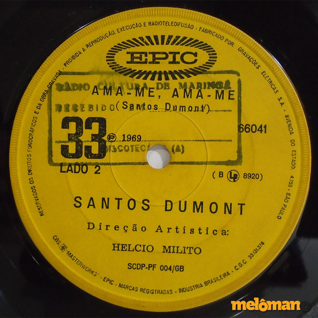 Vinil Santos Dumont - Hello Mona Lisa / Ama-Me Ama-Me (1969)