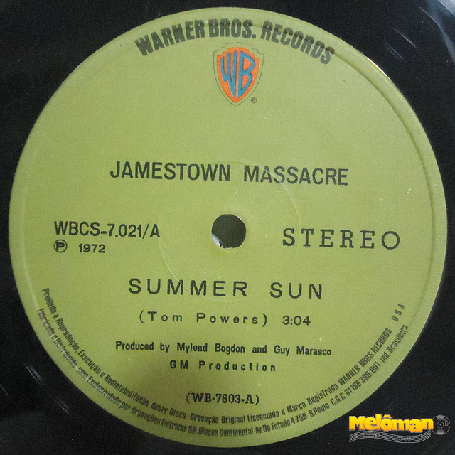 Vinil Jamestown Massacre - Summer Sun / Words And Rhymes (1972)