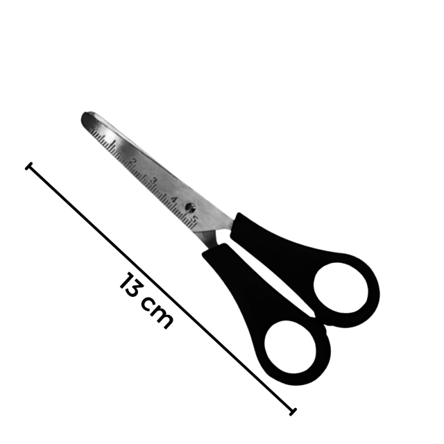 Tesoura Escolar Preta 13 cm Gatte