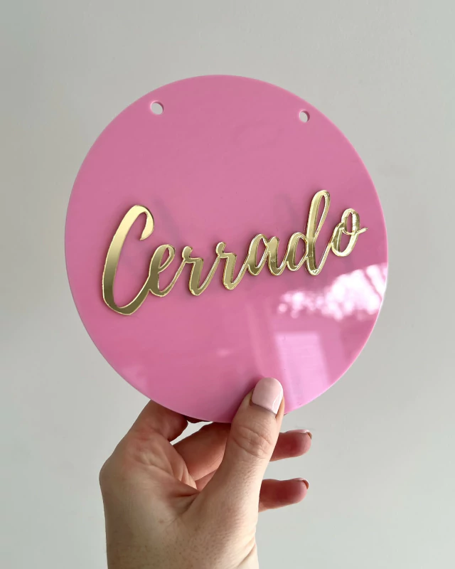 Cartel Abierto / Cerrado - Comprar en We Láser