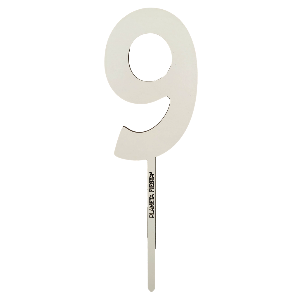 TOPPER NUMEROS MDF BLANCO - Comprar en Planeta Fiesta