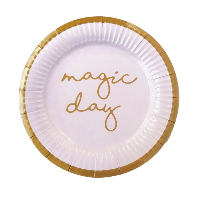 PLATO MAGIC DAY LILA 18 CM - Comprar en Planeta Fiesta