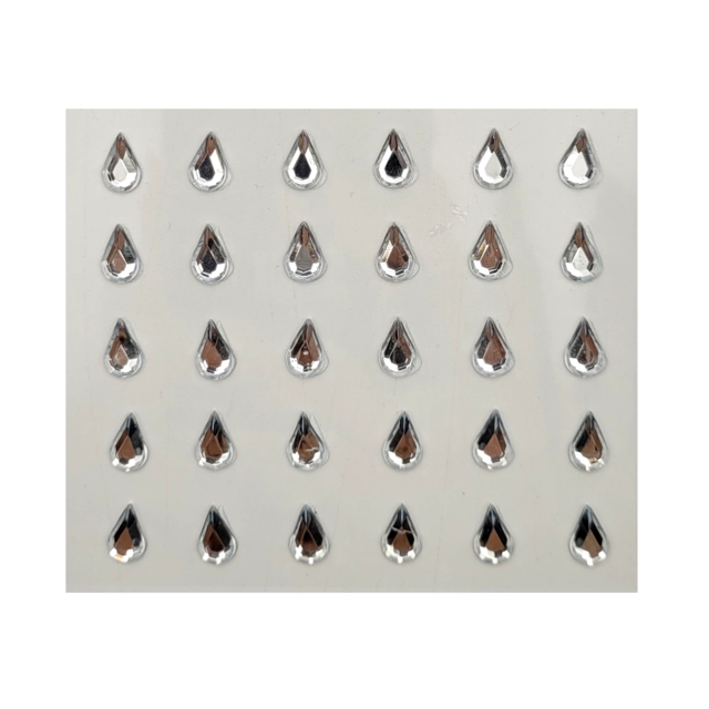 STRASS STICKERS ACRILICO AUTOADHESIVO GEMA GOTA MEDIANA