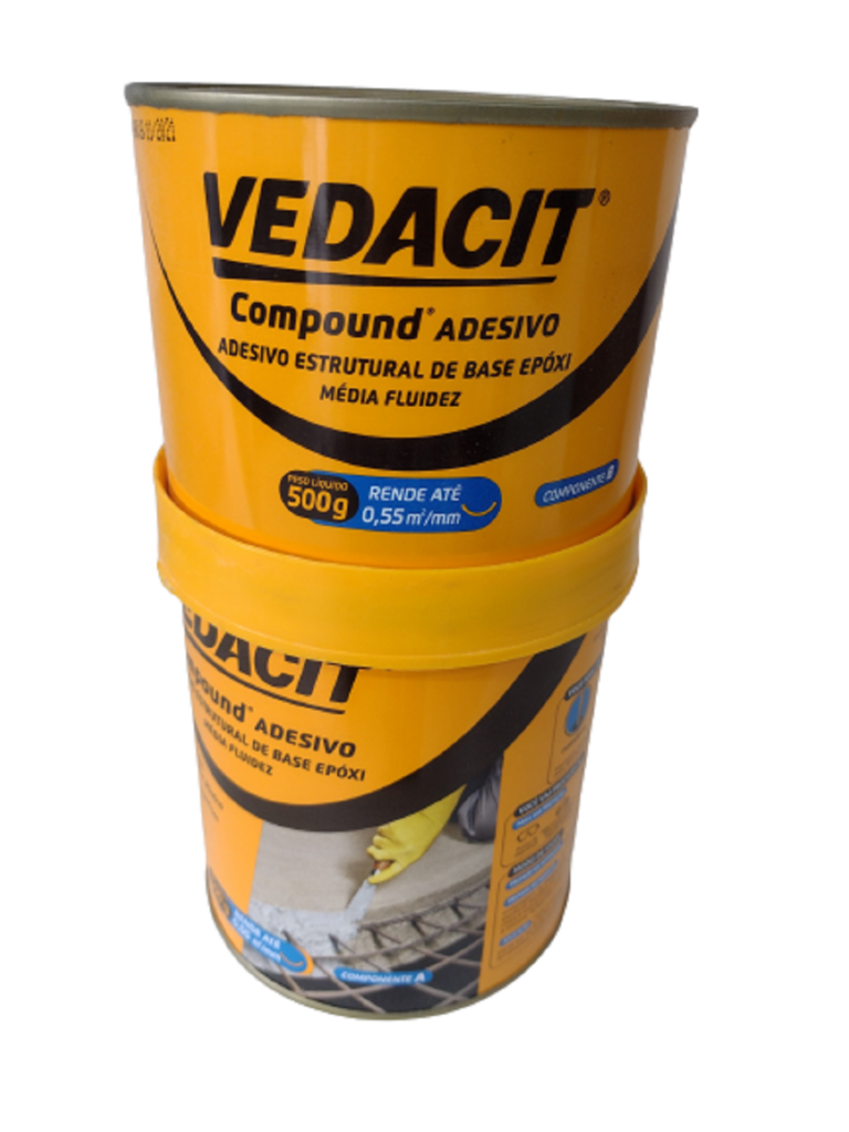 Compound Adesivo Vedacit Estrutural Epóxi Otto A+B 1kg