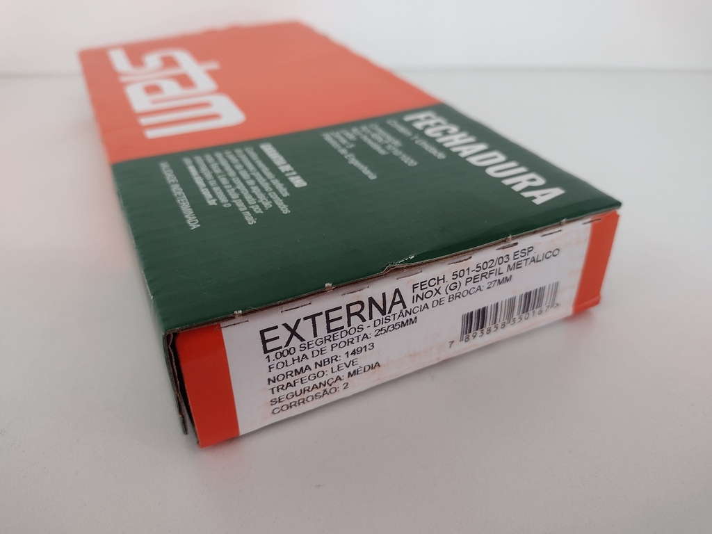 Fechadura Porta Alumínio Stam Externo 501-502/03 - Esp Inox