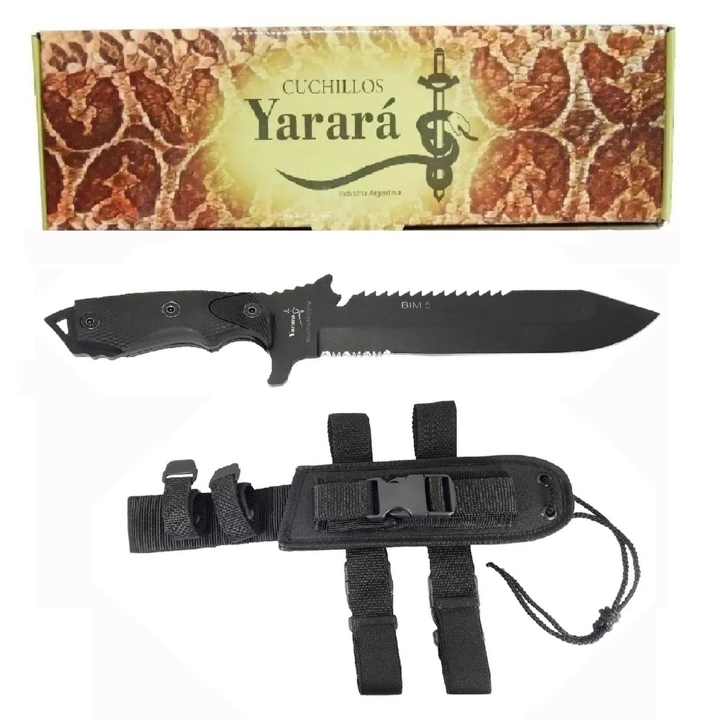 Cuchillo Yarará Modelo "BIM5" Con Vaina Sistema Molle