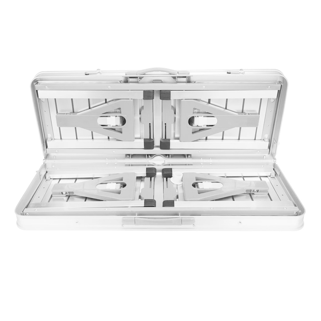 Mesa Plegable Kushiro Modelo "FSCI-P4BA" Con 4 Bancos Aluminio Para 2 ...