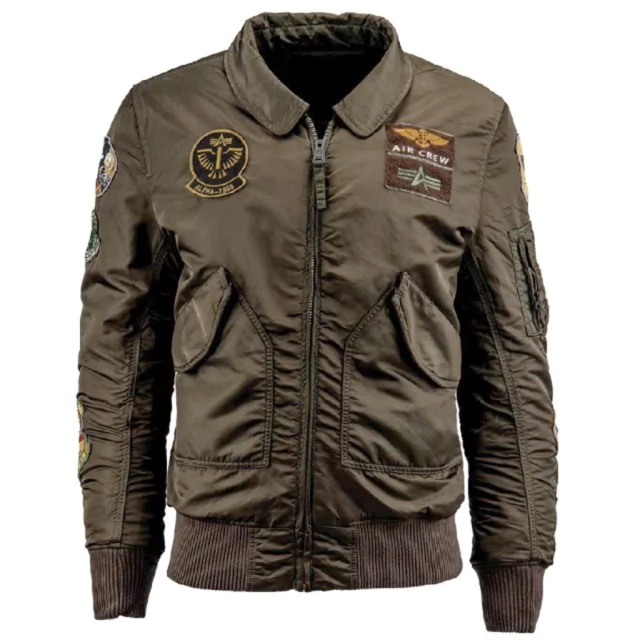 Campera Alpha Industries "CWU Pilot " Original Aviadora Con Parches