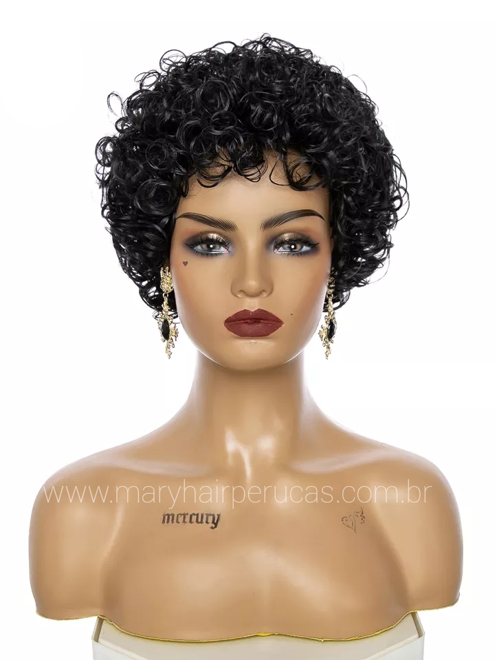 Wig Sonya Fibra Premium Cacheada Curta