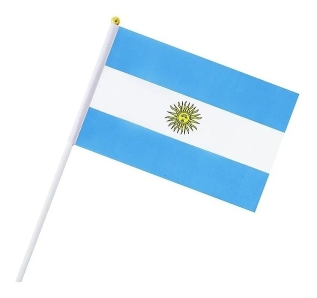 Bandera Argentina Con Palo 30x45cm