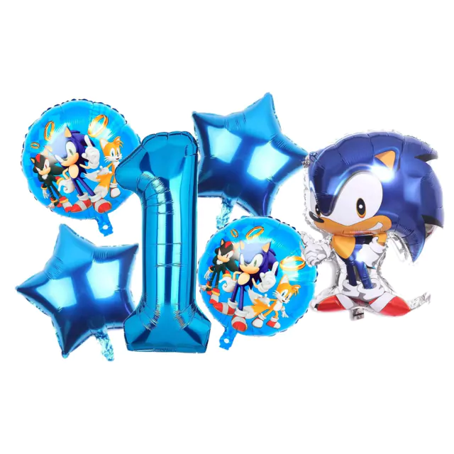Set Deco Sonic Globo 3d 65cm + Globo Numero De 70cm