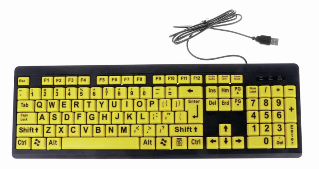Teclado Ampliado para Baixa Visão