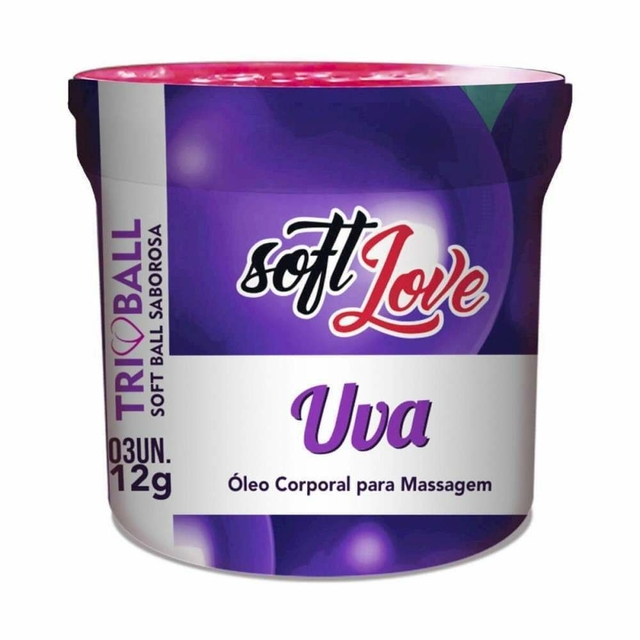 Bolinha Soft Ball Beijável Excita e Esquenta c/ 3 unidades - Soft Love ...