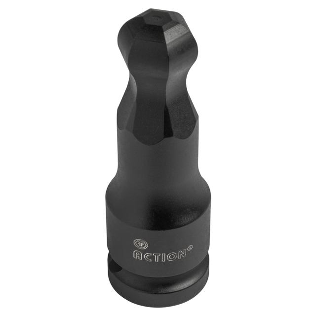 Soquete Allen Abaulado de Impacto 6mm Curto x 1/2 Pol