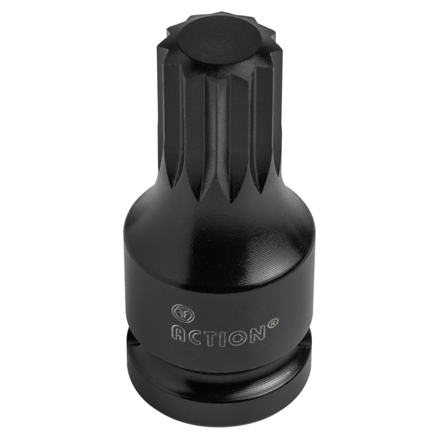 Soquete Multidentado de Impacto M16 Curto x 1/2 Pol