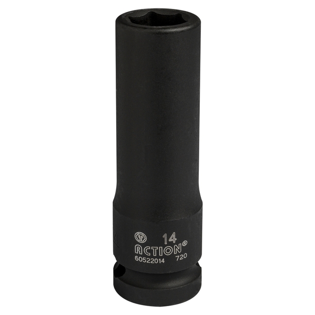 Soquete Sextavado de Impacto 14mm Longo x 1/2 Pol