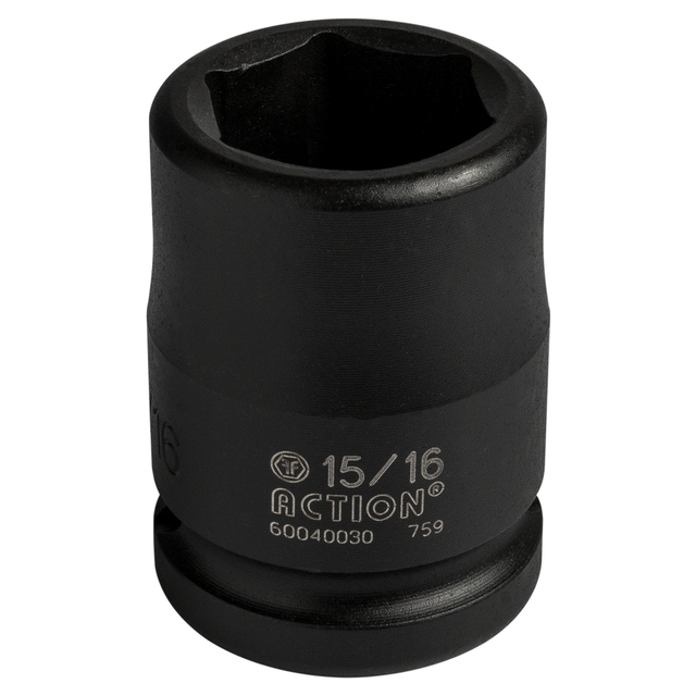 Soquete Sextavado de Impacto 15/16 Pol Curto x 3/4 Pol