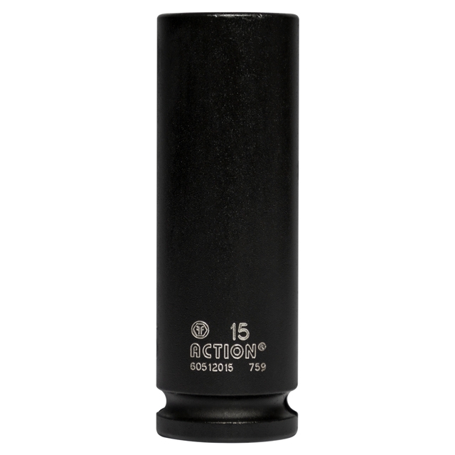 Soquete Sextavado de Impacto 15mm Longo x 3/8 Pol