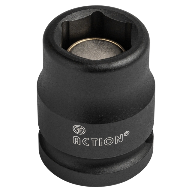 Soquete Sextavado Magnético de Impacto 15mm Curto x 1/2 Pol