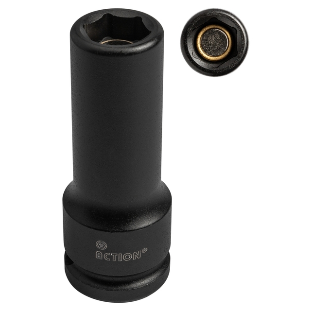 Soquete Sextavado Magnético de Impacto 9mm Longo x 1/2 Pol