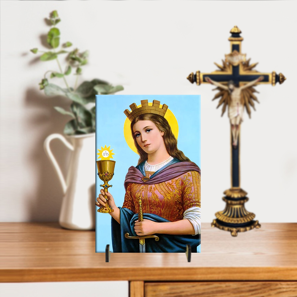 010B Porta Retrato Santas - Santa Bárbara