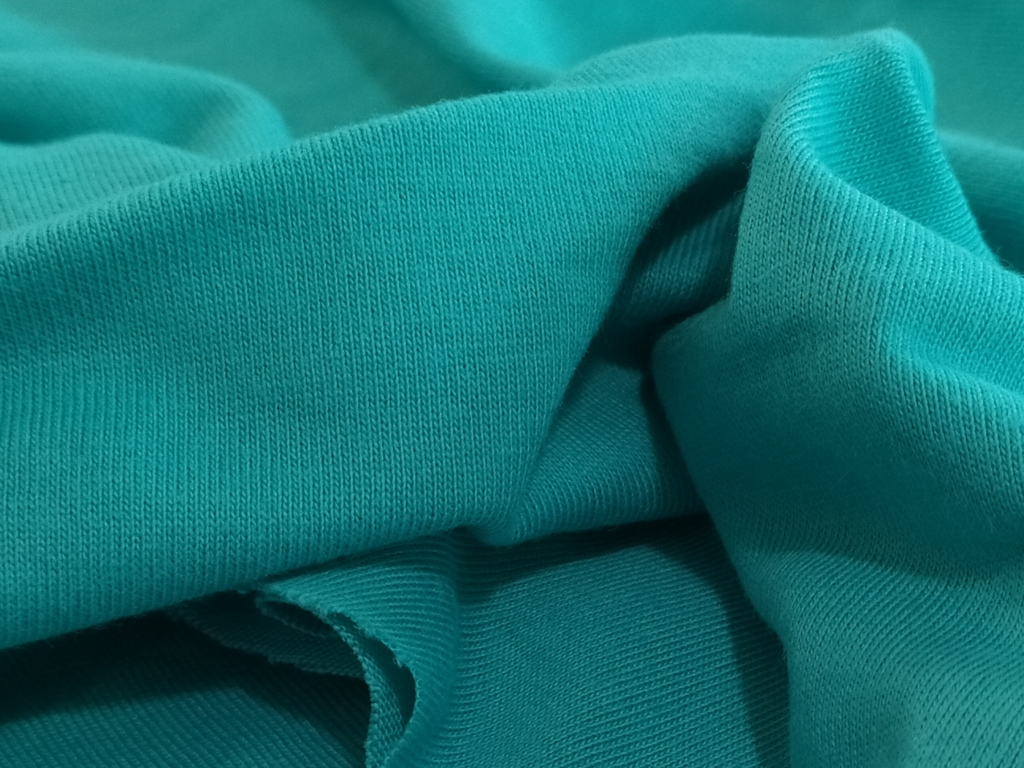 Tela Jersey de Algodón 24/1 Peinado Turquesa