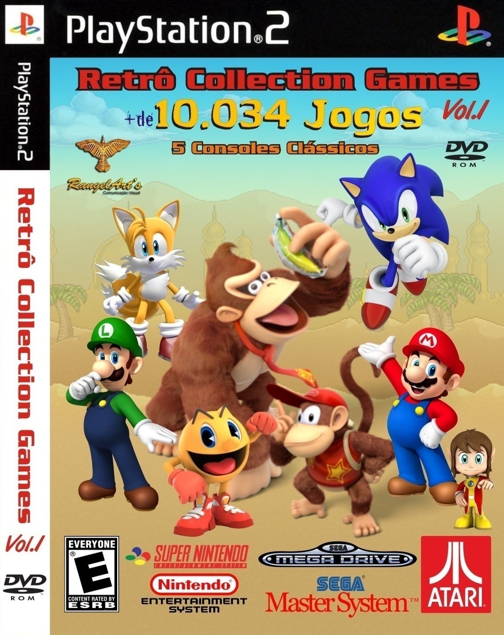 Super Retrô Collection Games Vol.1 Ps2 Emulador 10034 Jogos Patch PS2