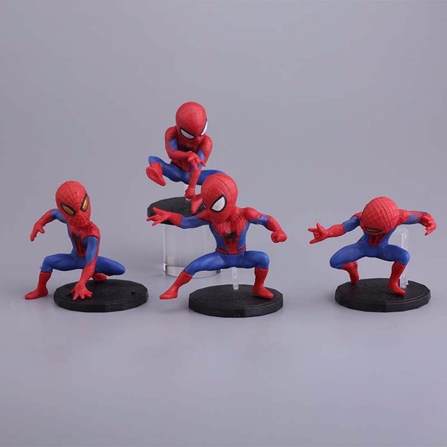 Kit 5 Boneco Homem Aranha Action Figure Miniatura Marvel Spider Man