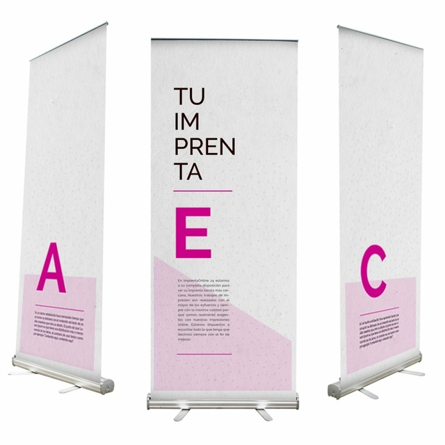 Porta Banner Roll Up Aluminio 85x200 Cm - C/ Bolso - Capta