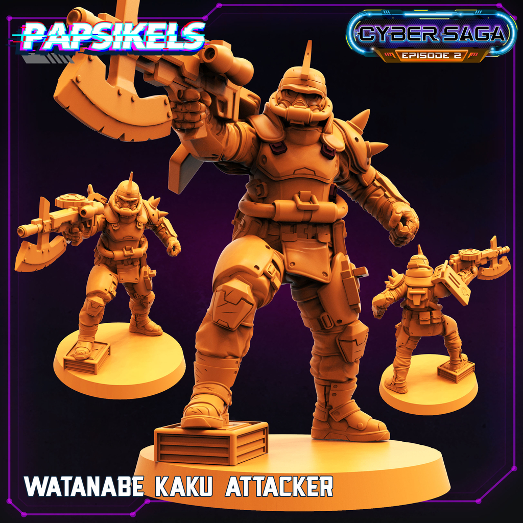 Guerreiro Kaku Watanabe Miniatura Cyberpunk RPG