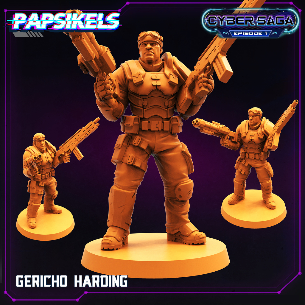 Gericho Harding Militar Miniatura Cyberpunk RPG