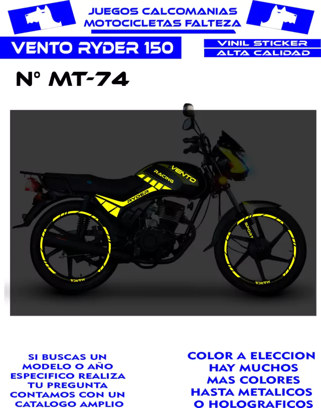 KIT REFLECTIVOS VENTO Ryder 150 - Comprar en Ahuevosi