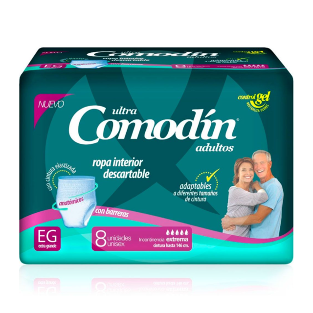 COMODIN ROPA INTERIOR DESCARTABLE EG 8 UNIDADES