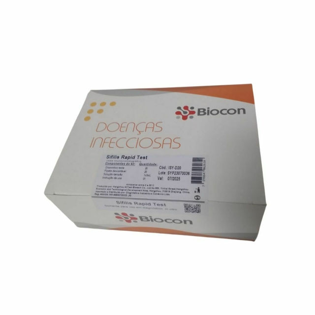 Teste Sifilis Cx C/25 Tiras Biocon. - Gaia Testes