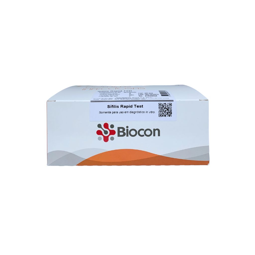 Teste Sifilis Cx C/20 Cassete Biocon - Gaia Testes