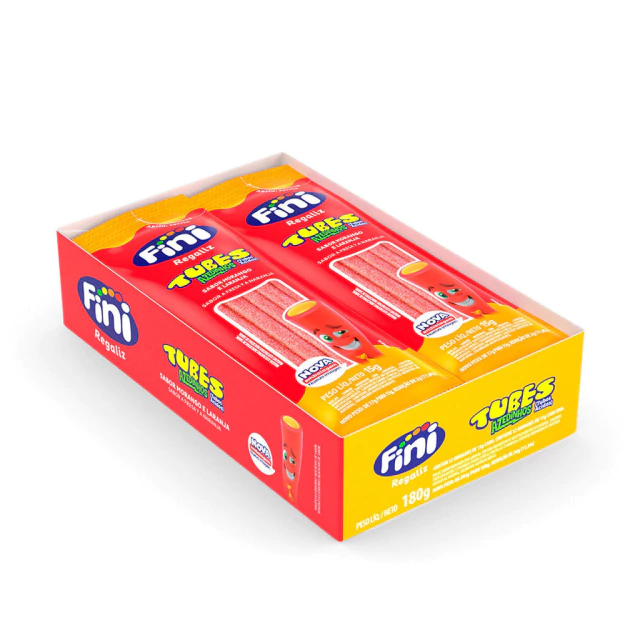 Tubes Azedinhos Morango e Laranja Fini 15g